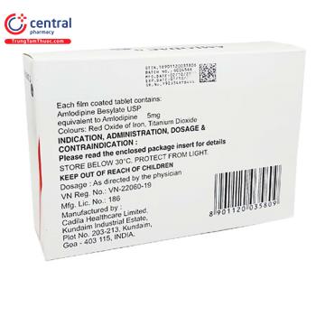 [CHÍNH HÃNG] Thuốc Amlodac 5 (Amlodipin 5mg) điều trị tăng huyết áp