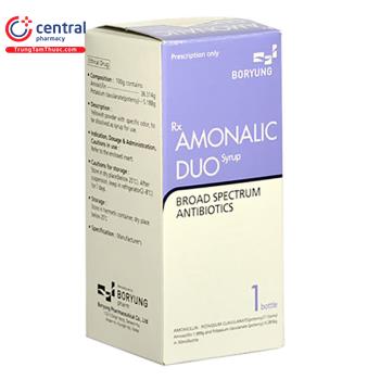 Thuốc Amonalic Duo Syrup điều trị nhiễm khuẩn: công dụng, liều dùng