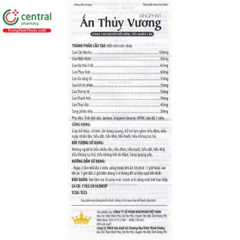 Thuốc Ấn Thủy Vương Kingphar giảm tình trạng tiểu đêm, tiểu nhiều