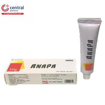 Thuốc Anapa 20g - Thuốc trị trứng cá, vảy nến, dày sừng quang hóa