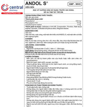 Thuốc Andol S - Giải pháp điều trị cảm cúm hoặc dị ứng với thời tiết