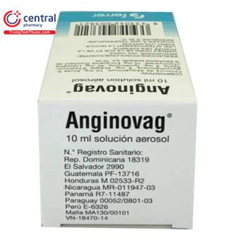 Thuốc xịt họng Anginovag 10ml: tác dụng và cách dùng