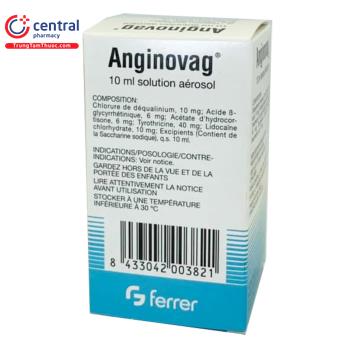 Thuốc xịt họng Anginovag 10ml: tác dụng và cách dùng