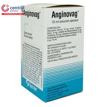 Thuốc xịt họng Anginovag 10ml: tác dụng và cách dùng
