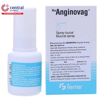 Thuốc xịt họng Anginovag 10ml: tác dụng và cách dùng