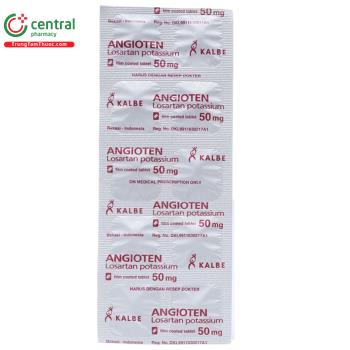 Thuốc Angioten 50mg - Điều trị tăng huyết áp, bệnh thận do tiểu đường