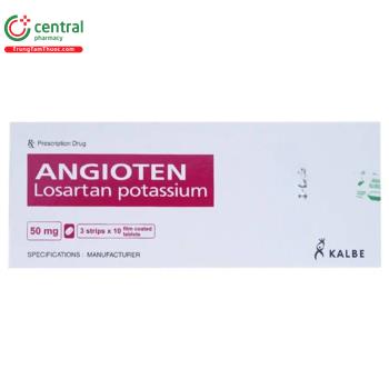 Thuốc Angioten 50mg - Điều trị tăng huyết áp, bệnh thận do tiểu đường