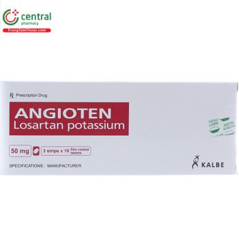 Thuốc Angioten 50mg - Điều trị tăng huyết áp, bệnh thận do tiểu đường