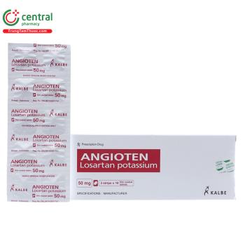 Thuốc Angioten 50mg - Điều trị tăng huyết áp, bệnh thận do tiểu đường