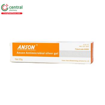 Anson Antimicrobial Silver Gel 20g - Chăm sóc vết bỏng, vết cắt, loét