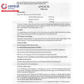 Thuốc Antacil điều trị viêm loét dạ dày, tá tràng