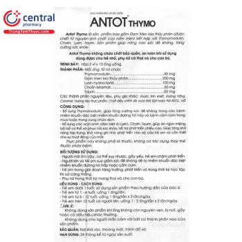 [CHÍNH HÃNG] Thuốc uống Antot Thymo tăng cường miễn dịch cho trẻ