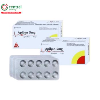 Thuốc Apiban 5mg - Phòng ngừa biến cố thuyên tắc huyết khối tĩnh mạch