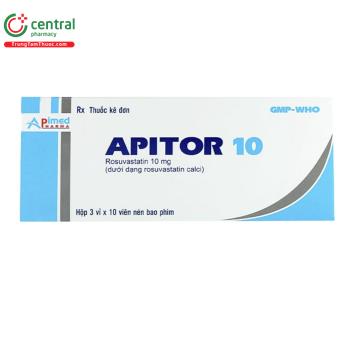 Thuốc Apitor 10 - Điều trị tình trạng rối loạn lipid máu