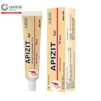 Thuốc Apizit gel 15g điều trị mụn trứng cá ở mặt, ngực và lưng