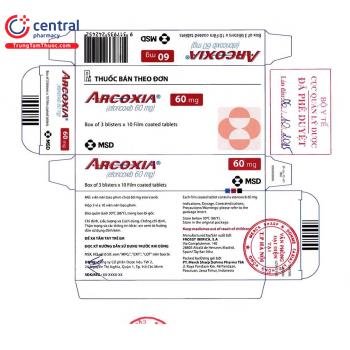 Thuốc Arcoxia 60mg MSD - Thuốc điều trị viêm xương khớp hiệu quả