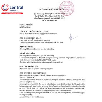 [CHÍNH HÃNG] Thuốc Arduan 4mg - Thuốc có tác dụng gây tê, gây mê