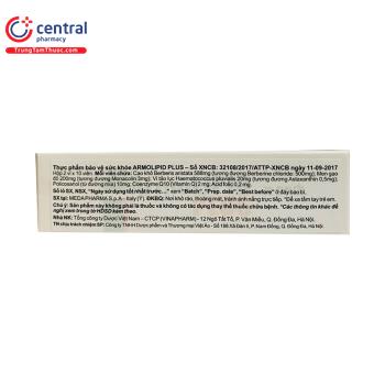 [CHÍNH HÃNG] Viên uống Armolipid Plus (hộp 20 viên) giảm lipid máu