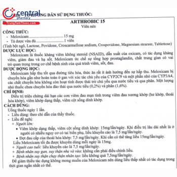 [CHÍNH HÃNG] Thuốc Arthrobic 15 Mekophar giảm đau xương khớp