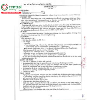 Thuốc Arthrobic 7.5mg Mekophar - Giảm đau kháng viêm các bệnh xương khớp