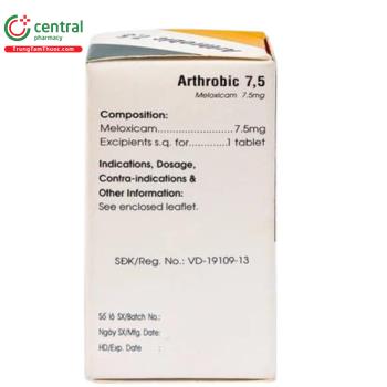 Thuốc Arthrobic 7.5mg Mekophar - Giảm đau kháng viêm các bệnh xương khớp