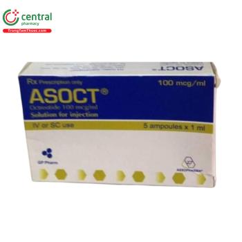 Thuốc Asoct 100mcg/ml giảm triệu chứng khối u hệ nội tiết tụy-ruột-dạ dày