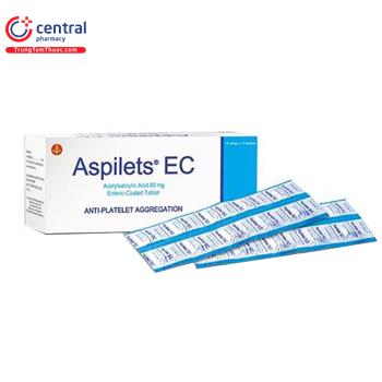 [CHÍNH HÃNG] Thuốc Aspilets EC - Thuốc dự phòng huyết khối động mạch