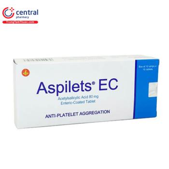 [CHÍNH HÃNG] Thuốc Aspilets EC - Thuốc dự phòng huyết khối động mạch