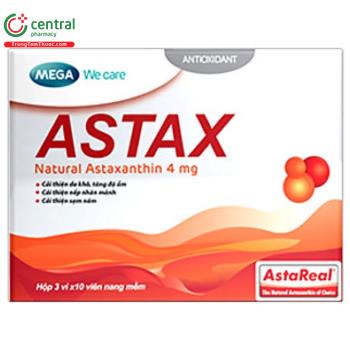 Thuốc Astax Natural Astaxanthin 4mg tăng cường độ ẩm cho da giảm nhăn