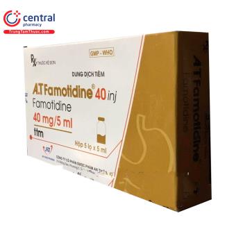 Thuốc A.T Famotidin 40 inj 40mg/5ml - Điều trị loét dạ dày, tá tràng