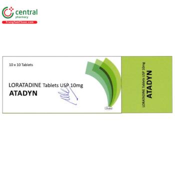 Thuốc ATADYN (Loratadin) 10mg trị viêm mũi dị ứng giá bao nhiêu?