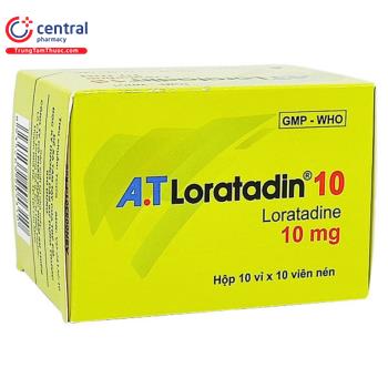 Thuốc A.T Loratadin 10: Tác dụng, liều dùng, cách dùng