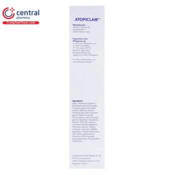 Atopiclair Cream là thuốc gì? Thành phần, công dụng, cách dùng?