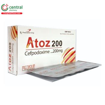 Thuốc Atoz 200 Medisun điều trị nhiễm khuẩn đường hô hấp, tiết niệu