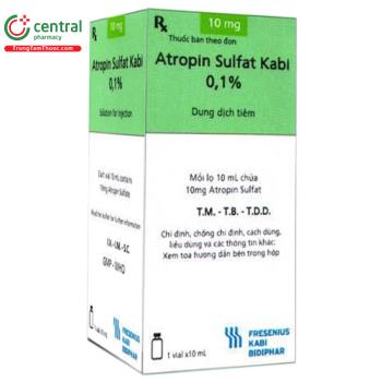 Thuốc Atropin Sulfat Kabi 0,1% - Điều trị cơn co thắt phế quản
