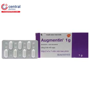 [CHÍNH HÃNG] Thuốc kháng sinh Augmentin 1g trị nhiễm khuẩn hô hấp