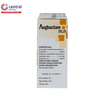 Thuốc Augbactam 281,25mg - Thuốc điều trị nhiễm khuẩn của Mekophar
