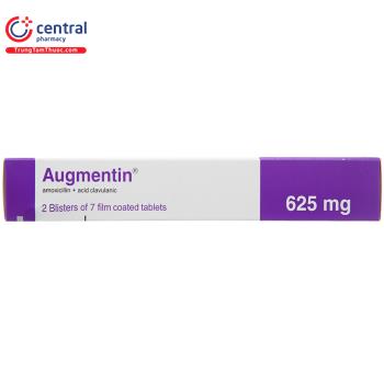 Thuốc Augmentin 625mg (Amoxicillin 500mg + Acid Clavulanic 125mg): liều ...