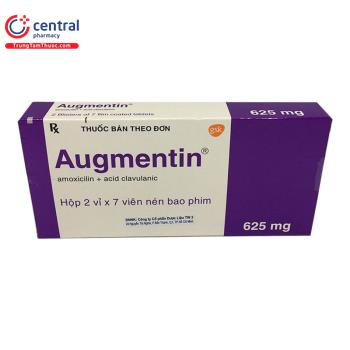 Thuốc Augmentin 625mg (Amoxicillin 500mg + Acid Clavulanic 125mg): liều ...
