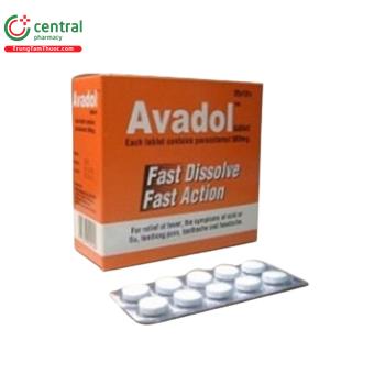 Thuốc Avadol 500mg giảm đau ở mức độ nhẹ đến vừa như đau đầy, răng,...