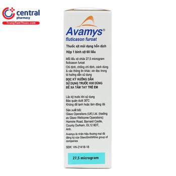 Thuốc Avamys 60 Sprays - Thuốc điều trị hen phế quản
