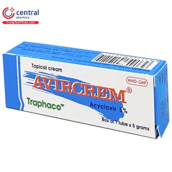 Thuốc Avircrem (Acyclovir 5g): tác dụng, liều dùng, cách dùng