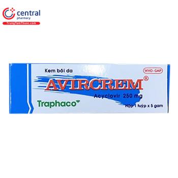Thuốc Avircrem (Acyclovir 5g): tác dụng, liều dùng, cách dùng