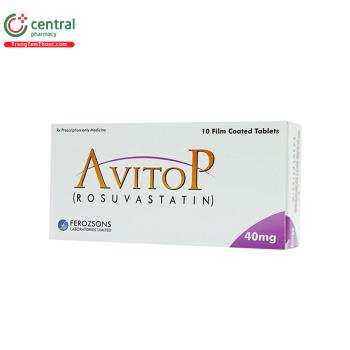 Thuốc Avitop 40 bổ trợ cho chế độ ăn giúp giảm cholesterol toàn phần