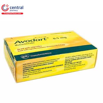 [CHÍNH HÃNG] Thuốc Avodart 0,5mg trị phì đại tuyến tiền liệt