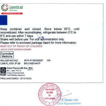 Thuốc Axcel Cefaclor-125 Suspension - Điều trị nhiễm trùng hô hấp
