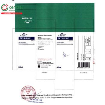 Thuốc Axcel Cetirizine Syrup 5mg/5ml Giảm triệu chứng viêm mũi dị ứng