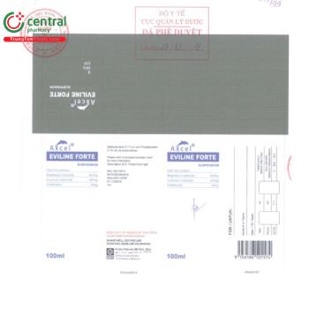 Thuốc Axcel Eviline Forte Suspension - Giảm đầy bụng do tăng acid
