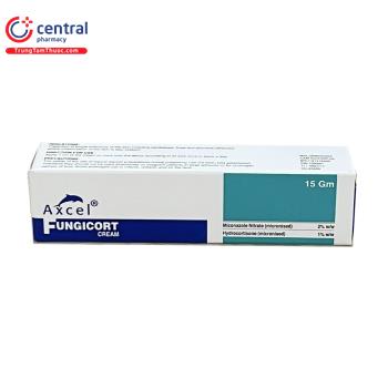 Thuốc Axcel Fungicort Cream 15g, điều trị bệnh da liễu hiệu quả.