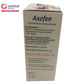 Thuốc Axofen điều trị viêm mũi dị ứng và nổi mề đay